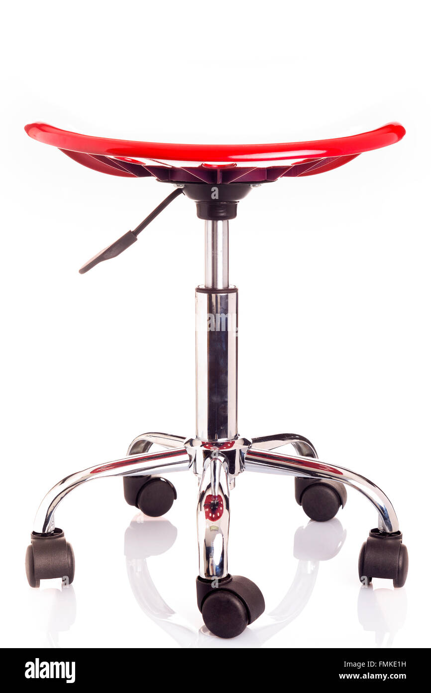 Modern red chair isolated on white background Stock Photo - Alamy