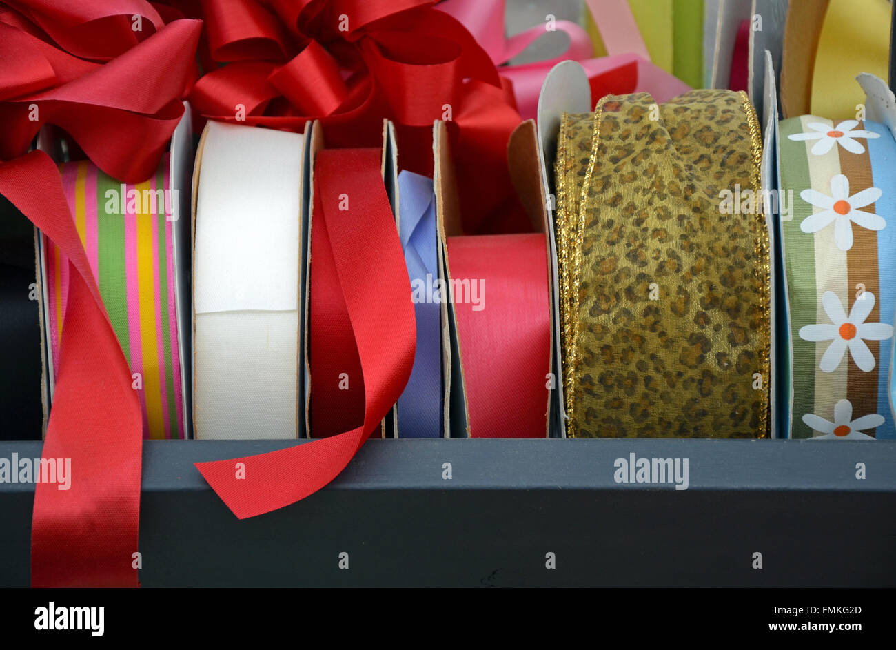 Ribbons on spool hi-res stock photography and images - Alamy