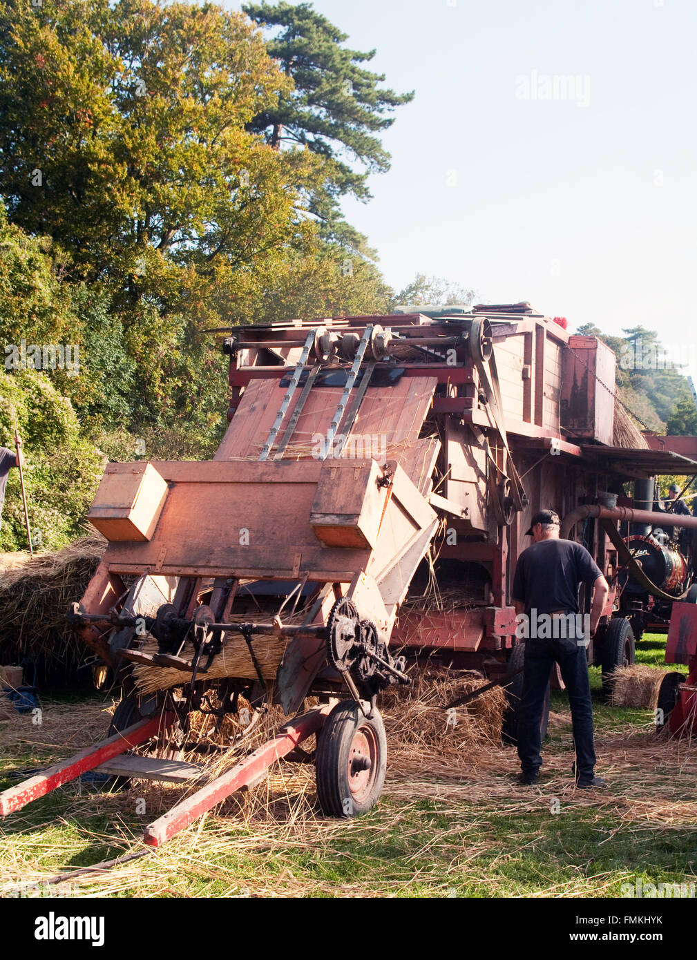 Sussex, Museum, Harvest Threshing Machine Driven by a Steam Traction ...