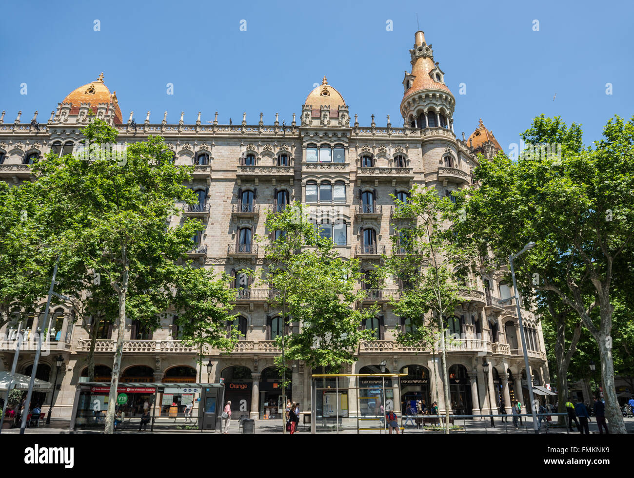 Casa de Rocamora building at Passeig de Gracia avenue in Barcelona ...