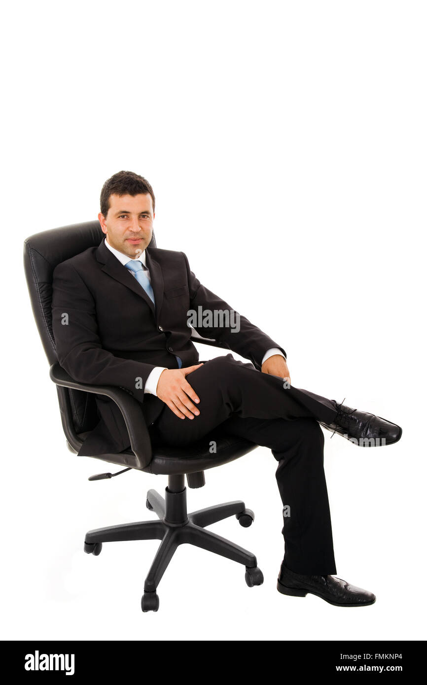 Businessman leaning over office chair hi-res stock photography and ...