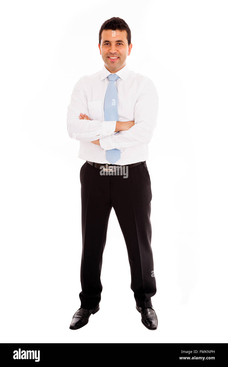 Young business man full length isolated on white background Stock Photo ...