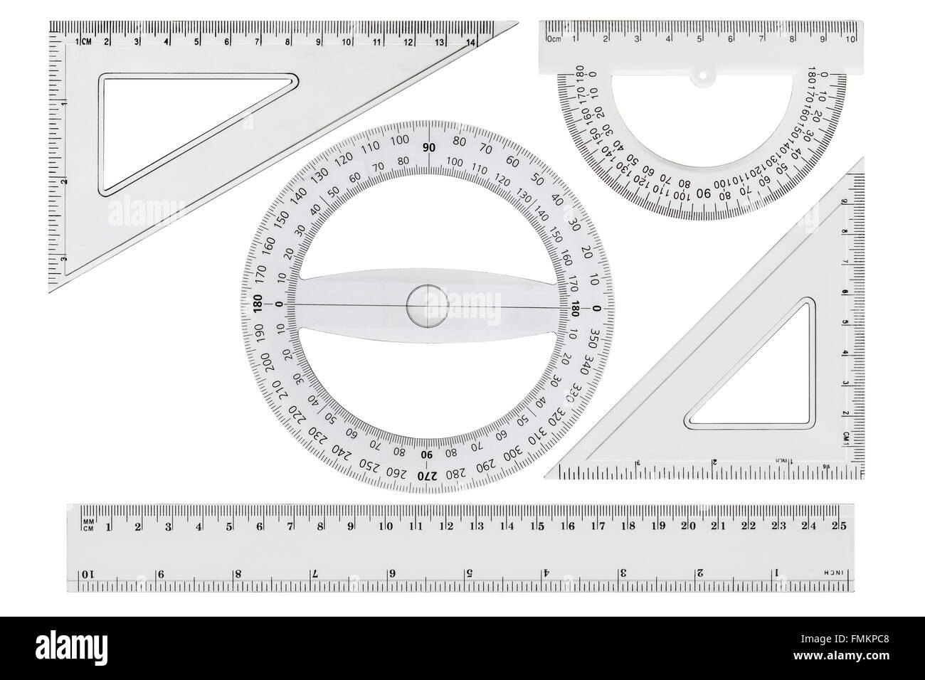 Set of white transparent rulers, isolated on white background Stock ...