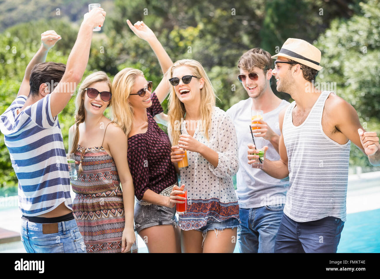 Friends pool hi-res stock photography and images - Alamy