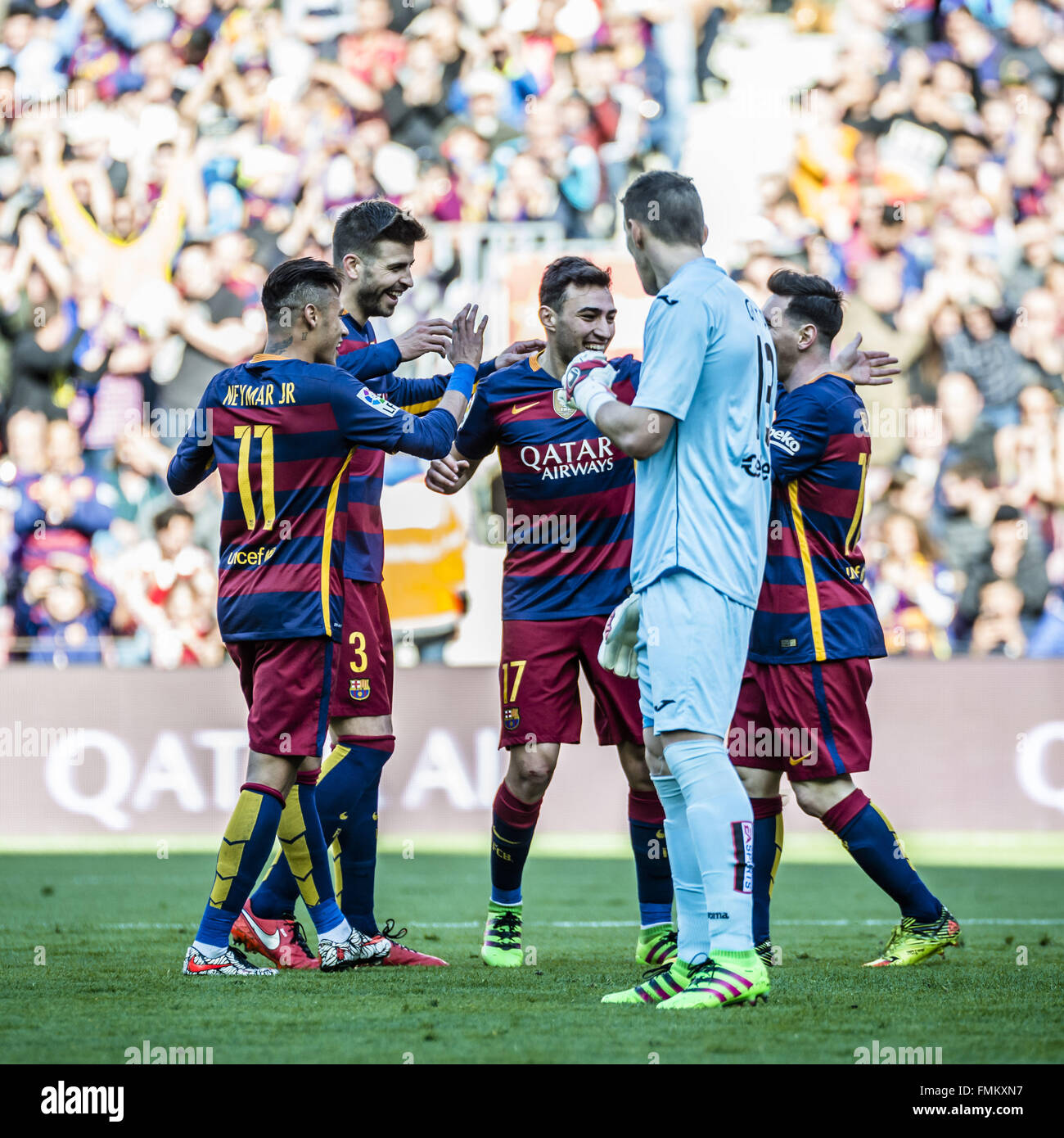 Barcelona, Catalonia, Spain. 12th Mar, 2016. FC Barcelona forward MUNIR ...