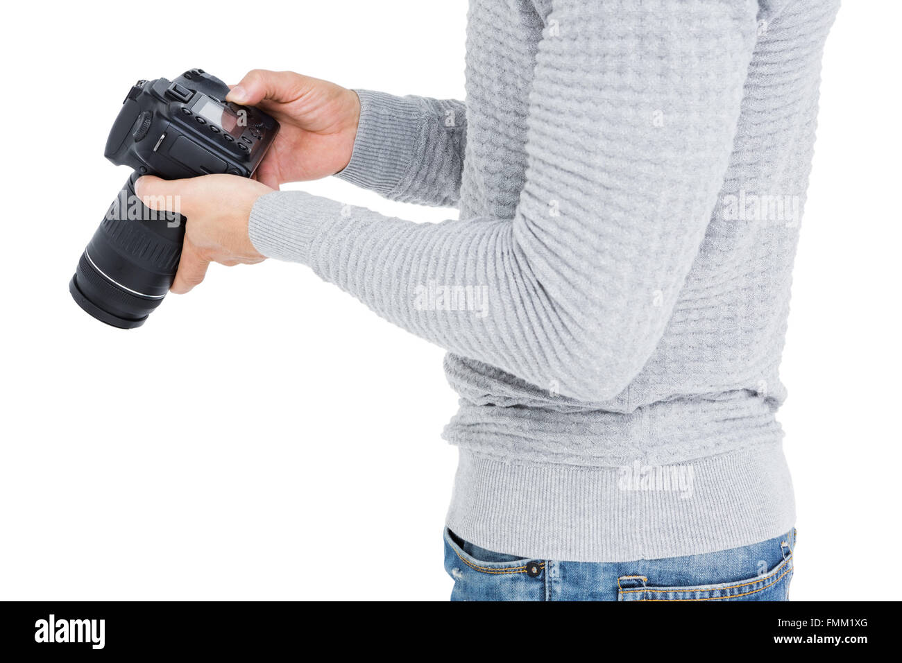 Young man using camera Stock Photo - Alamy