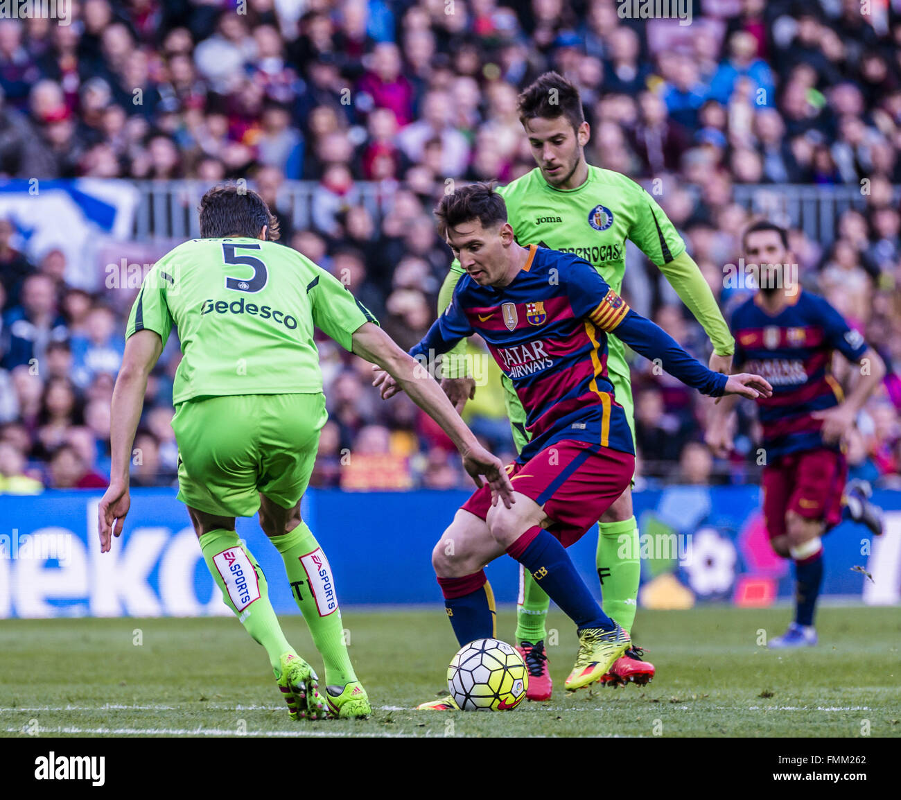 Barcelona, Catalonia, Spain. 12th Mar, 2016. FC Barcelona forward MESSI ...