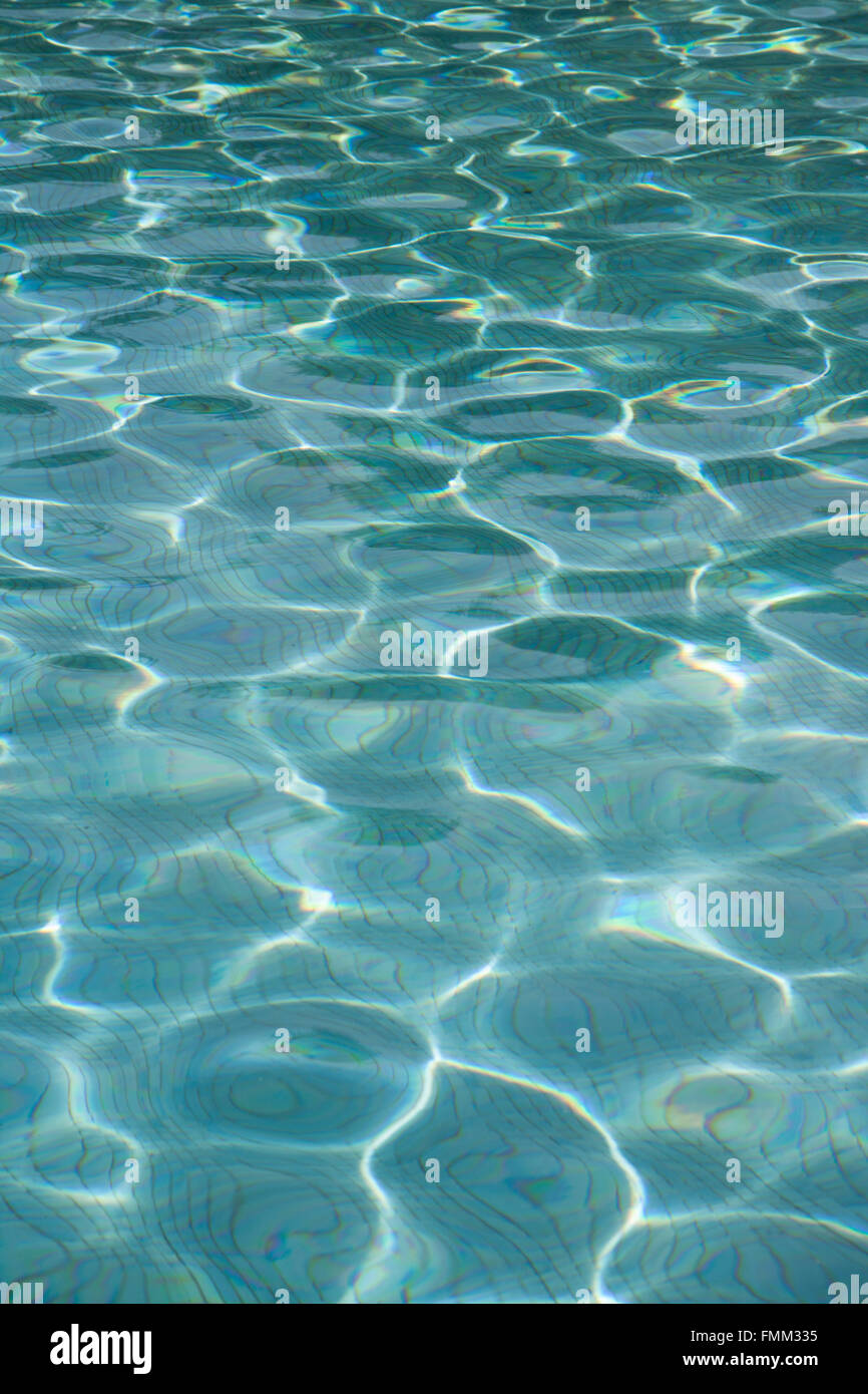 Light catching the ripples on swimming pool surface Stock Photo - Alamy
