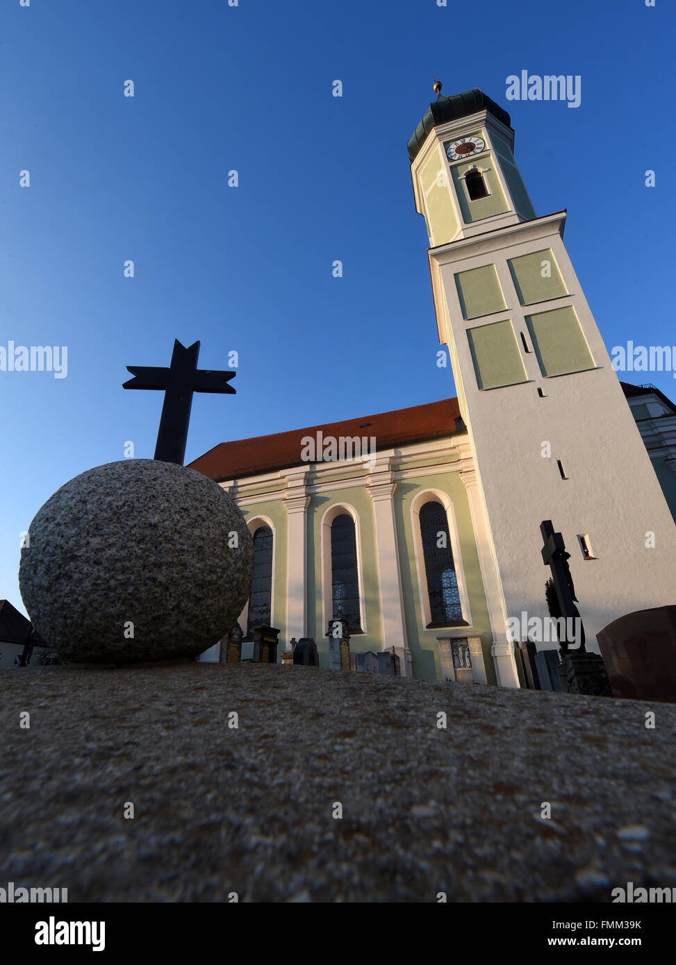 Zorneding, Germany. 09th Mar, 2016. Exterior view of the St. Martin ...