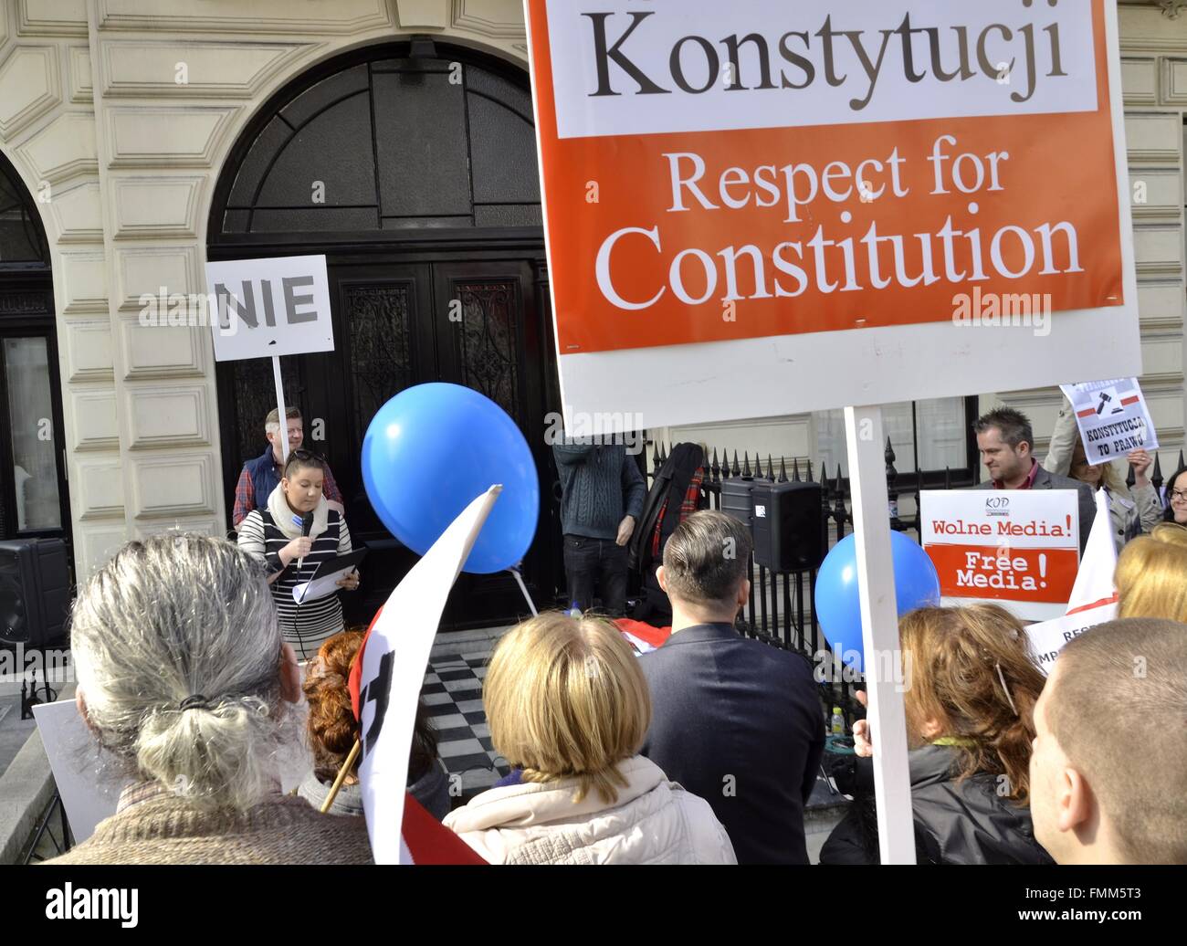 London, UK. 12th Mar, 2016. Demonstration of Polish citizens from the ...
