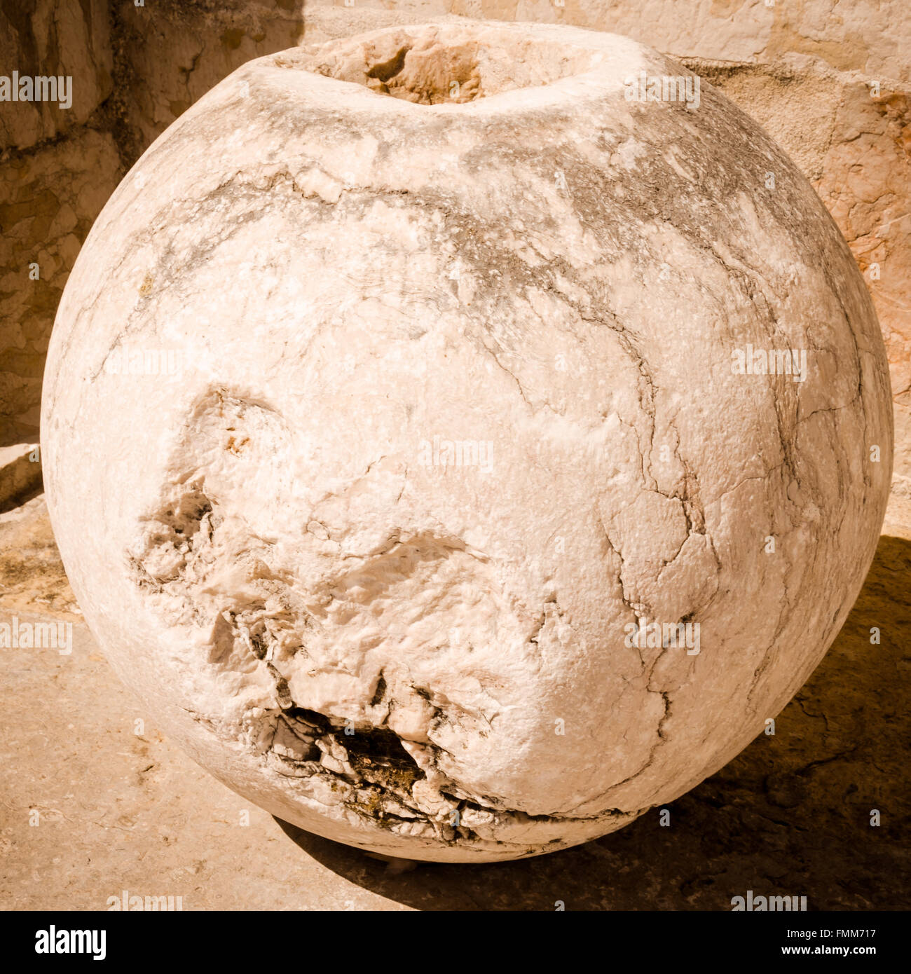 marble sphere with veins and cracks, architectural details Stock Photo ...