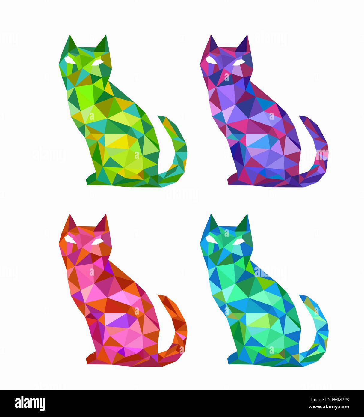 Geometric cats hi-res stock photography and images - Alamy