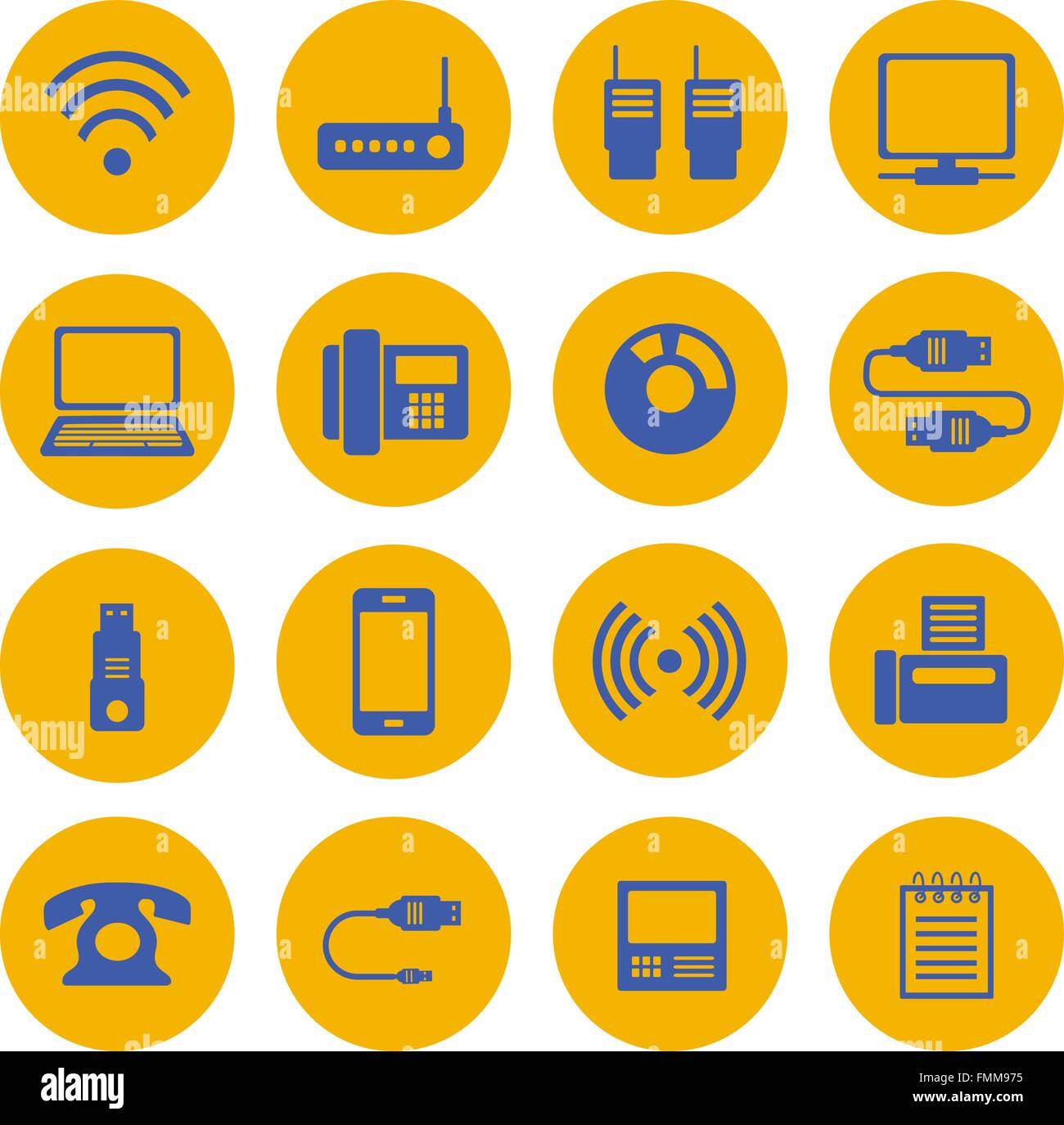 Icons Business Communications Stock Vector Image & Art - Alamy