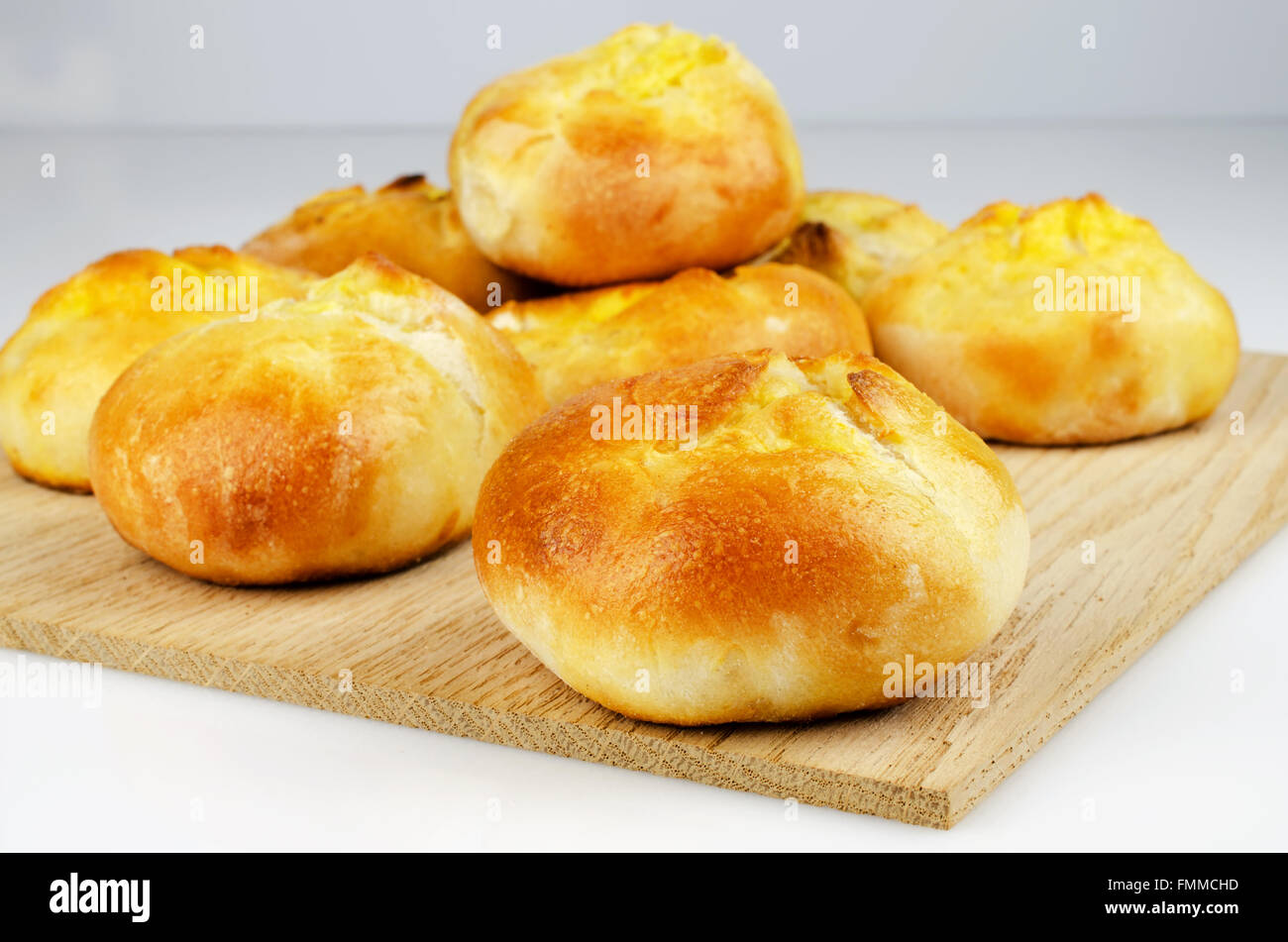 Several baked buns Stock Photo - Alamy
