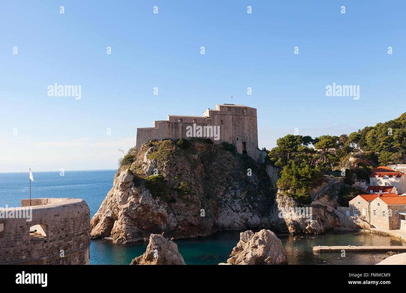 Fort Lovrijenac (St. Lawrence Fortress, 1018) in Dubrovnik (UNESCO site ...