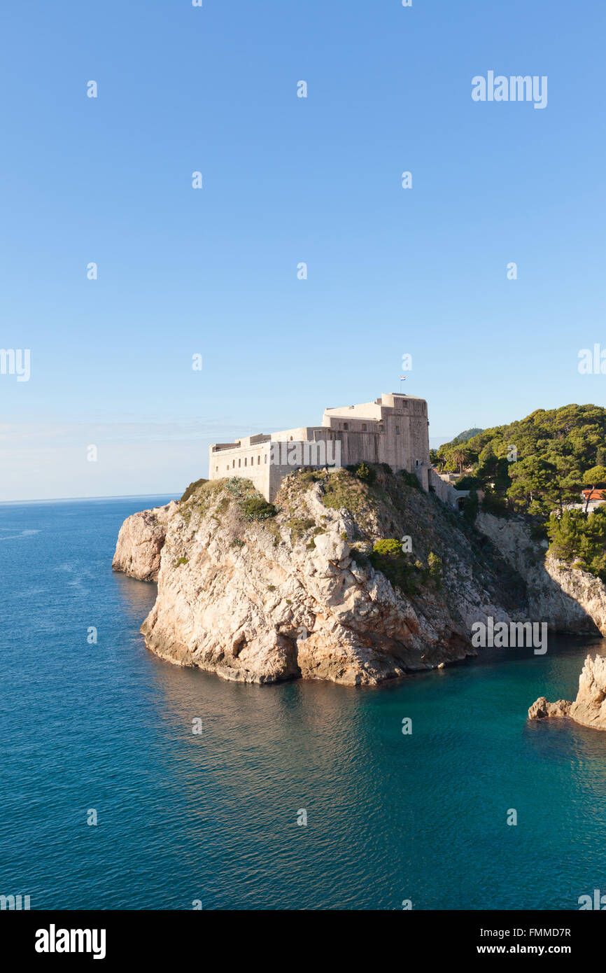Fort Lovrijenac (St. Lawrence Fortress, 1018) in Dubrovnik (UNESCO site ...