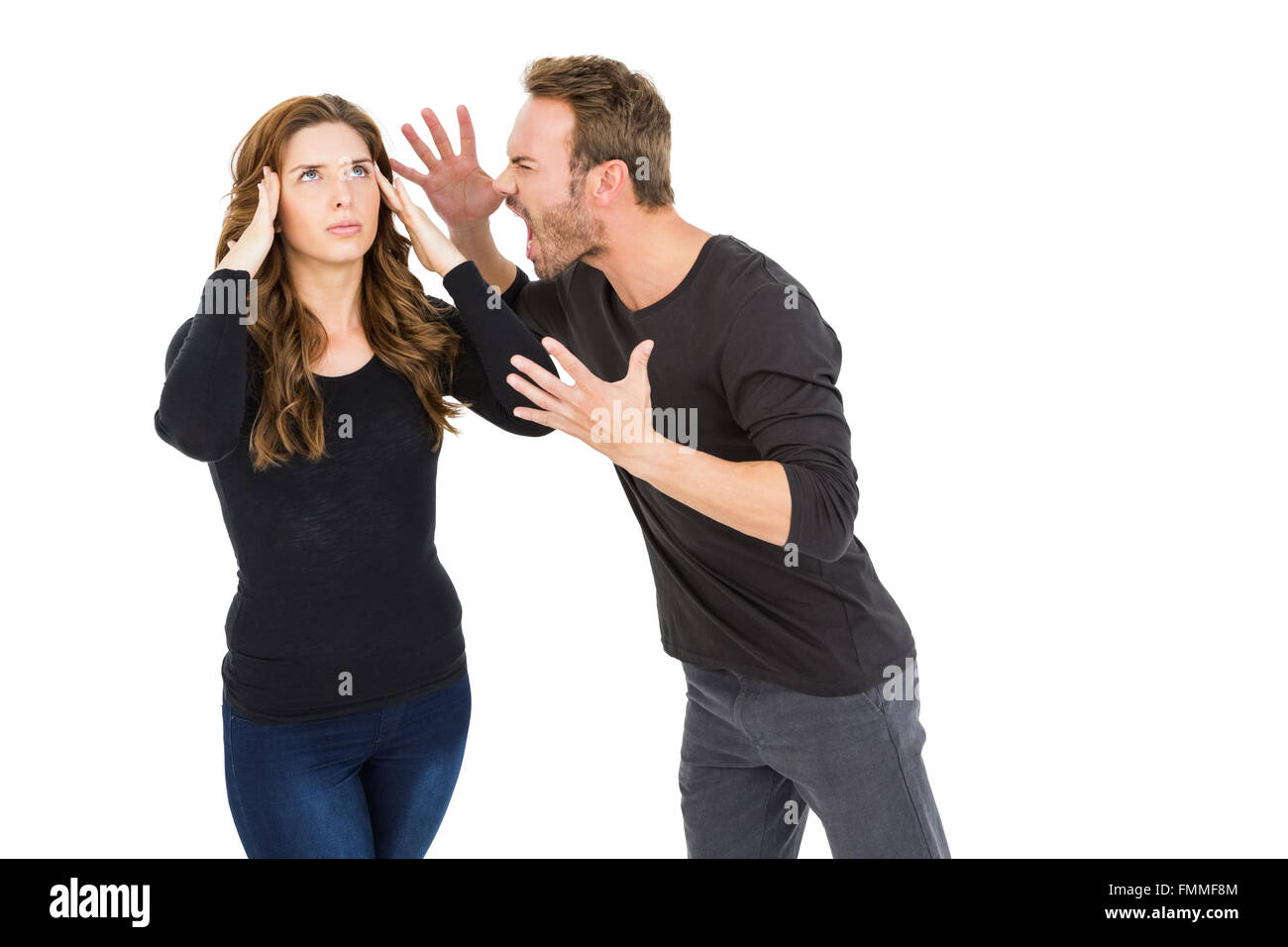 Young couple into an argument Stock Photo - Alamy