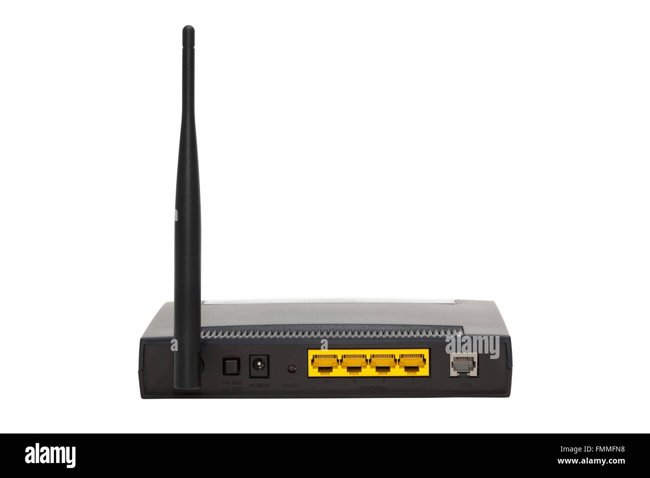 Modern new modem on a white background Stock Photo - Alamy