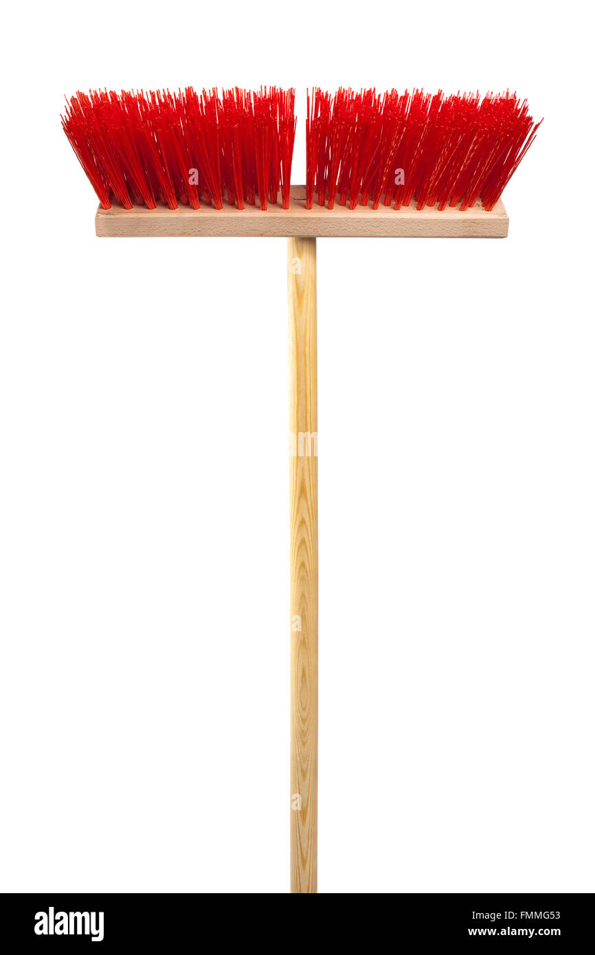 Beautiful red mop on a white background Stock Photo - Alamy