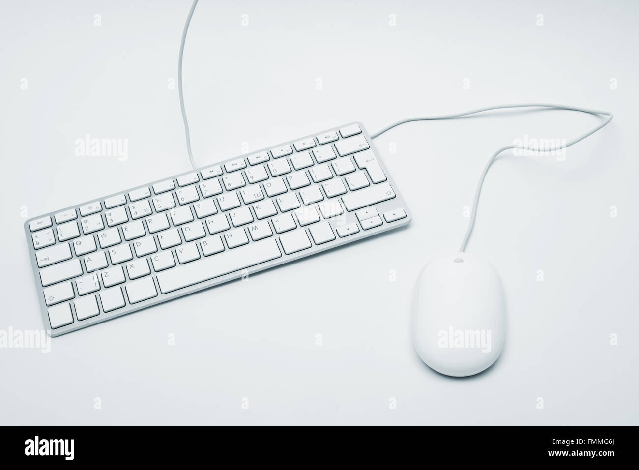 The modern keyboard and the mouse for a computer Stock Photo - Alamy