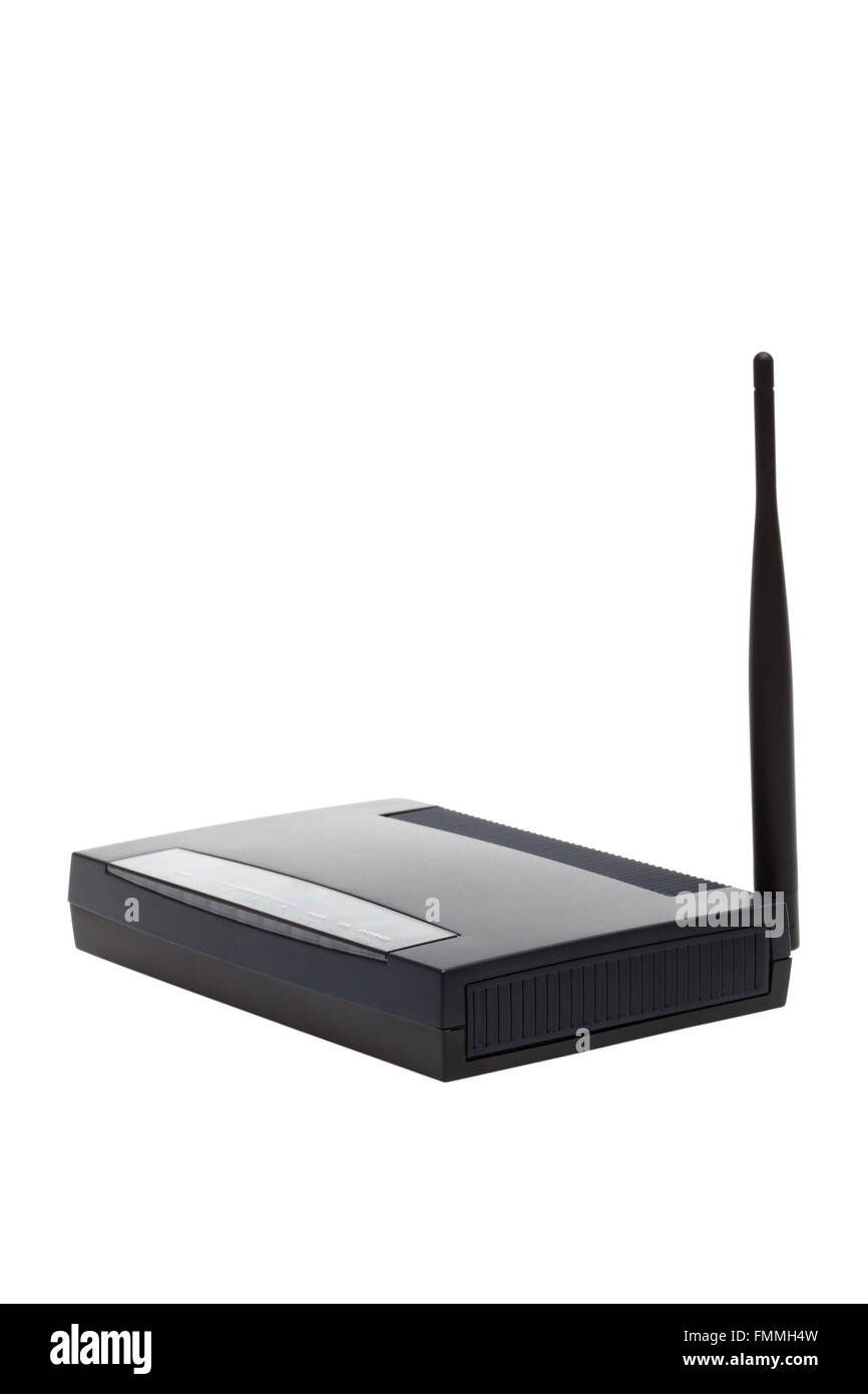 Modern new modem on a white background Stock Photo - Alamy