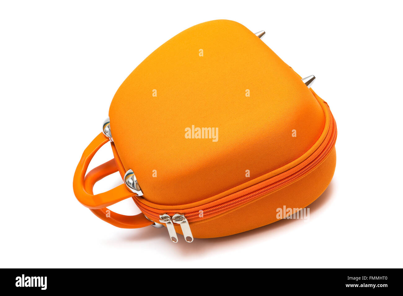 orange large handbag on a white background Stock Photo - Alamy