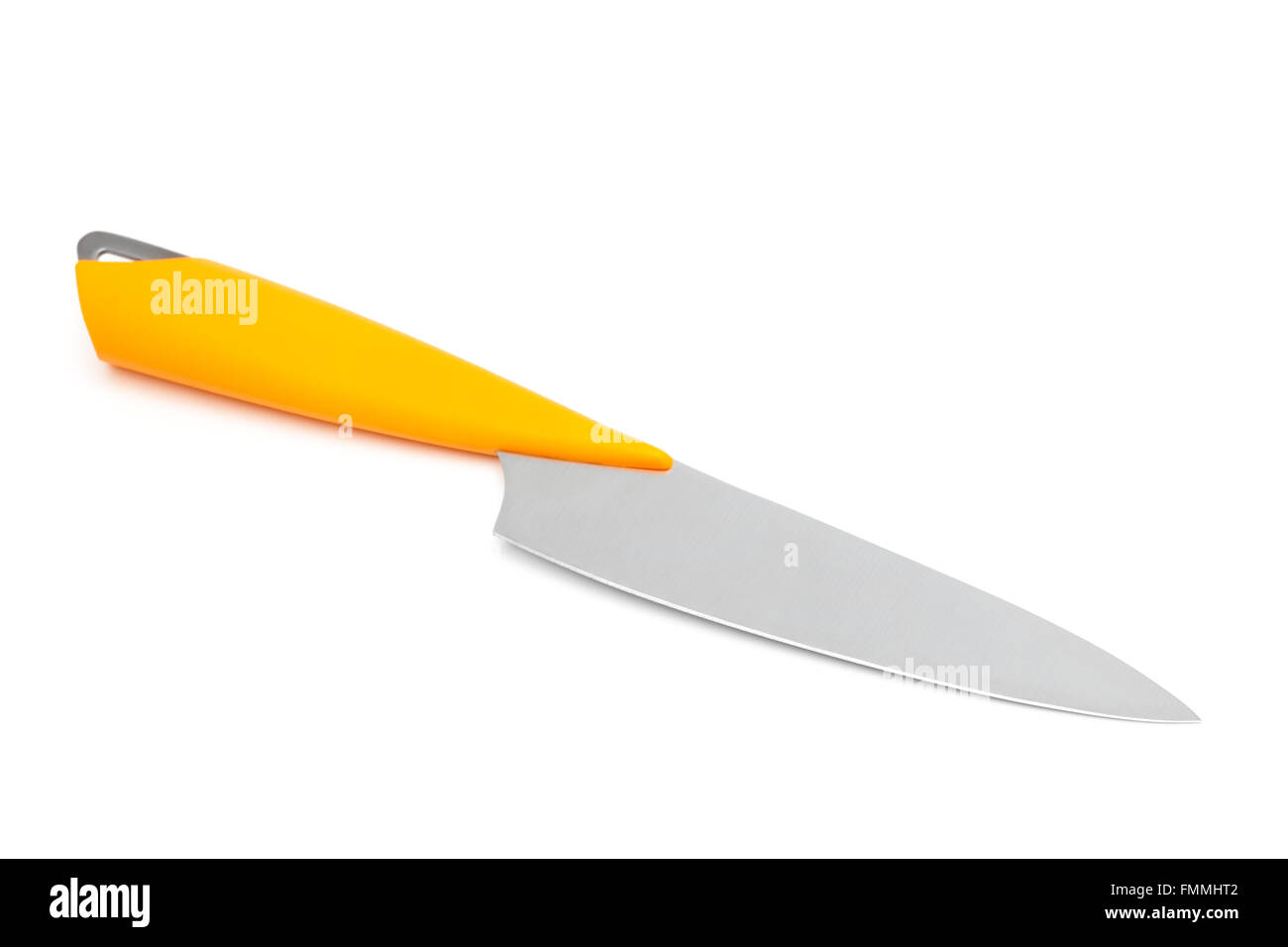 New kitchen knife on a white background Stock Photo - Alamy