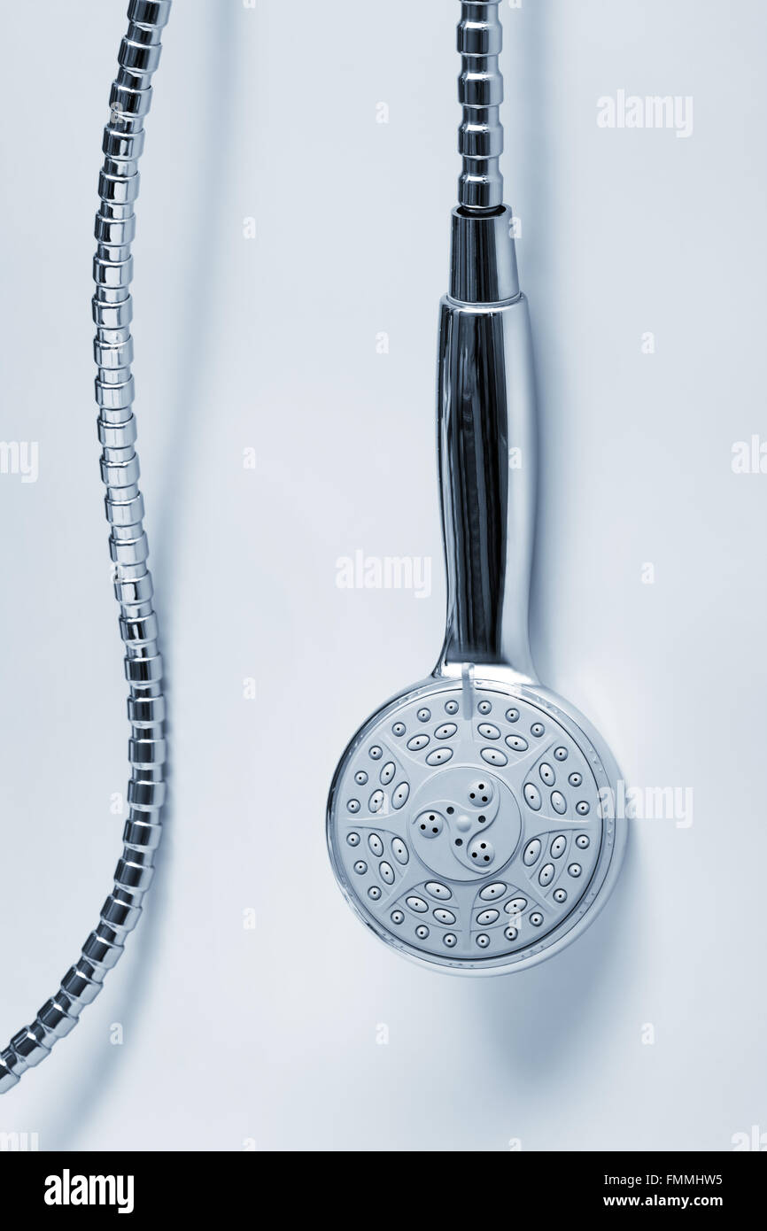 Modern metal and shiny shower close up Stock Photo - Alamy