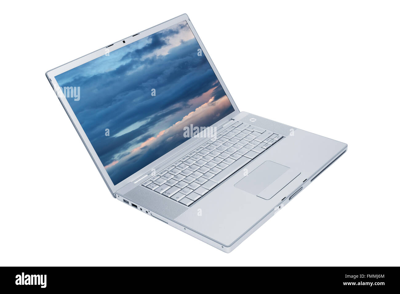 Modern and stylish laptop on a white background Stock Photo - Alamy