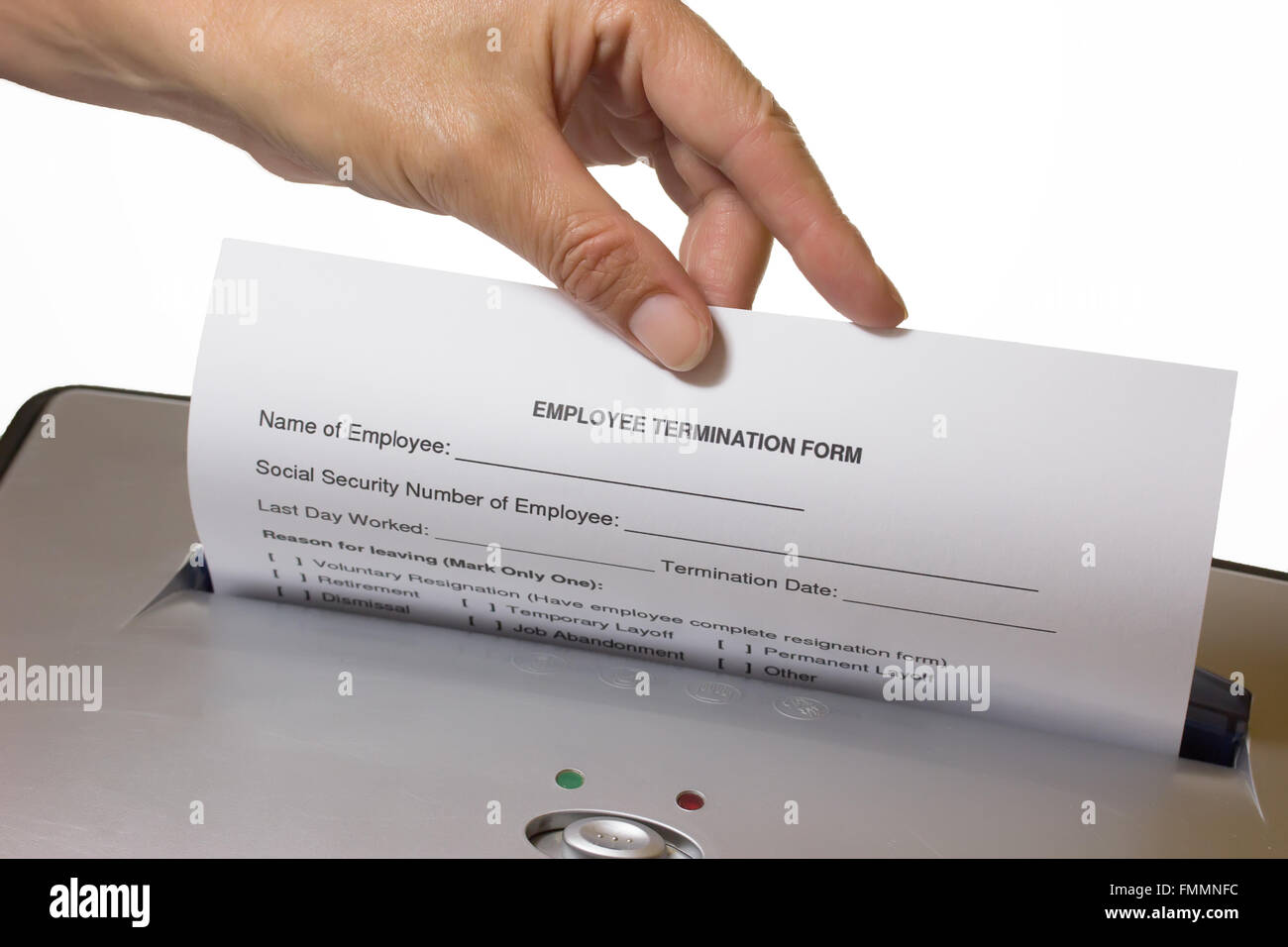 Employee termination woman hi-res stock photography and images - Alamy