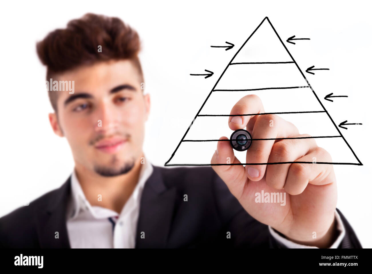 Drawing teamwork chart on white hi-res stock photography and images - Alamy