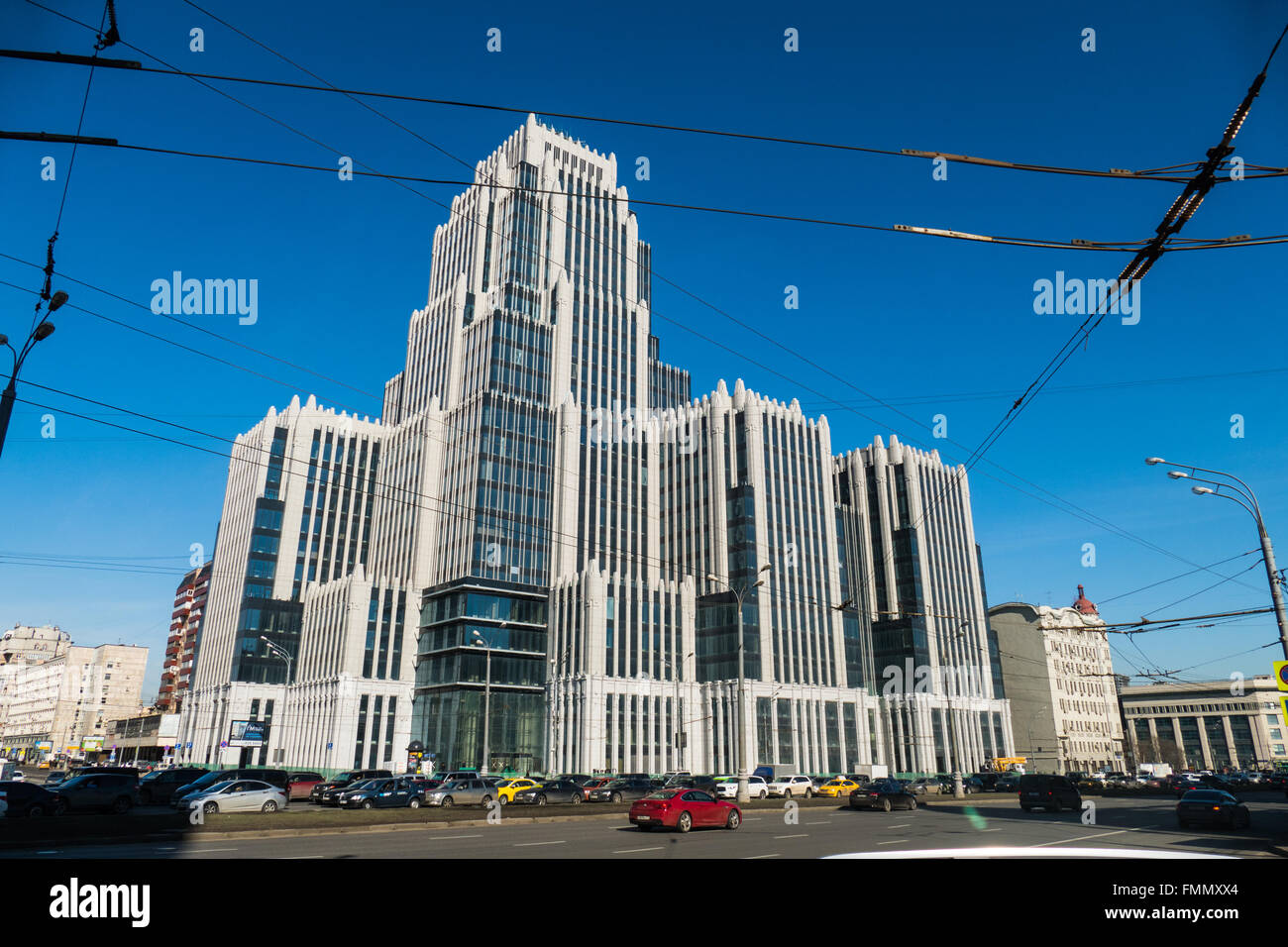 New high-rise building in downtown Moscow Stock Photo - Alamy