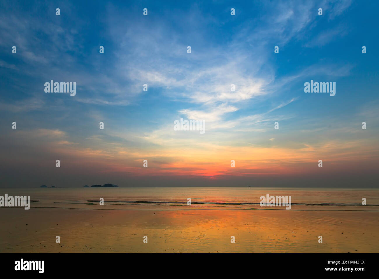 Ocean water after sunset sky hi-res stock photography and images - Alamy