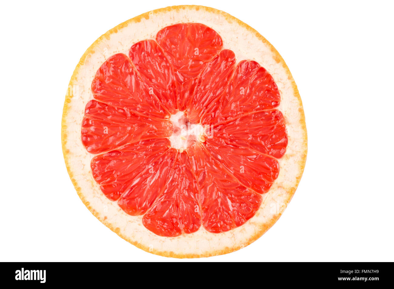 slice of grapefruit isolated on white background Stock Photo - Alamy