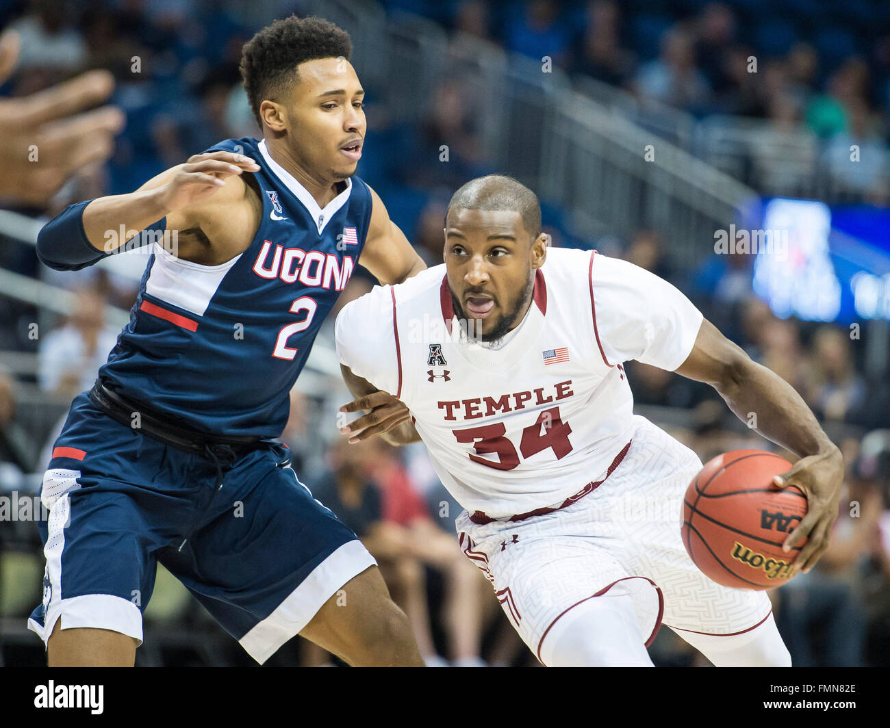 Orlando, FL, USA. 12th Mar, 2016. Connecticut guard Jalen Adams (2 ...