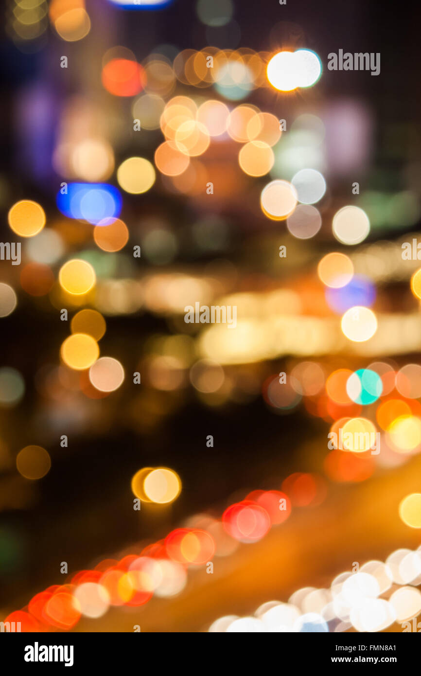 Bokeh lights of the streets in Malaysia Stock Photo - Alamy