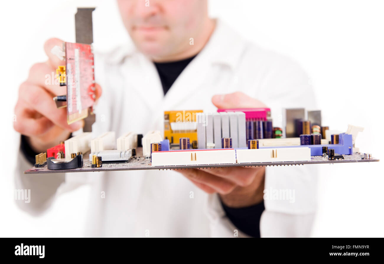 Computer Engineer, isolated over white background Stock Photo - Alamy