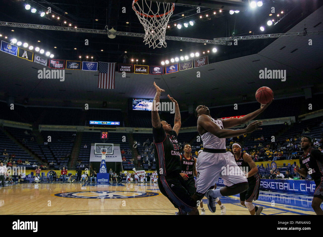 New Orleans, LA, USA. 12th Mar, 2016. Louisiana Lafayette Ragin Cajuns ...