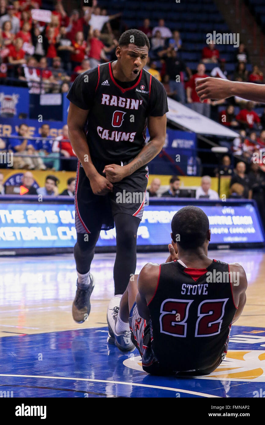 New Orleans, LA, USA. 12th Mar, 2016. Louisiana Lafayette Ragin Cajuns ...