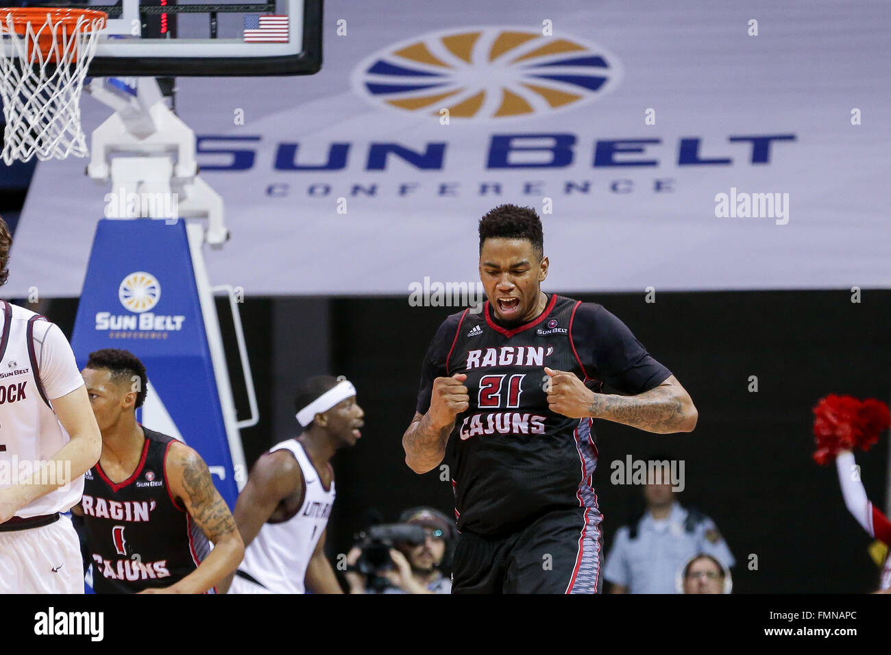 New Orleans, LA, USA. 12th Mar, 2016. Louisiana Lafayette Ragin Cajuns ...