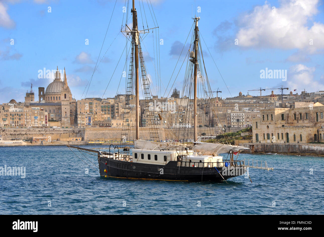 Sailing Ship Valletta Malta Stock Photos & Sailing Ship Valletta Malta ...