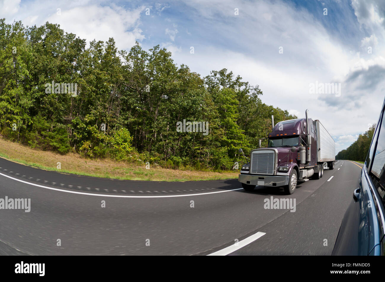 Passing truck on interstate highway hi-res stock photography and images ...