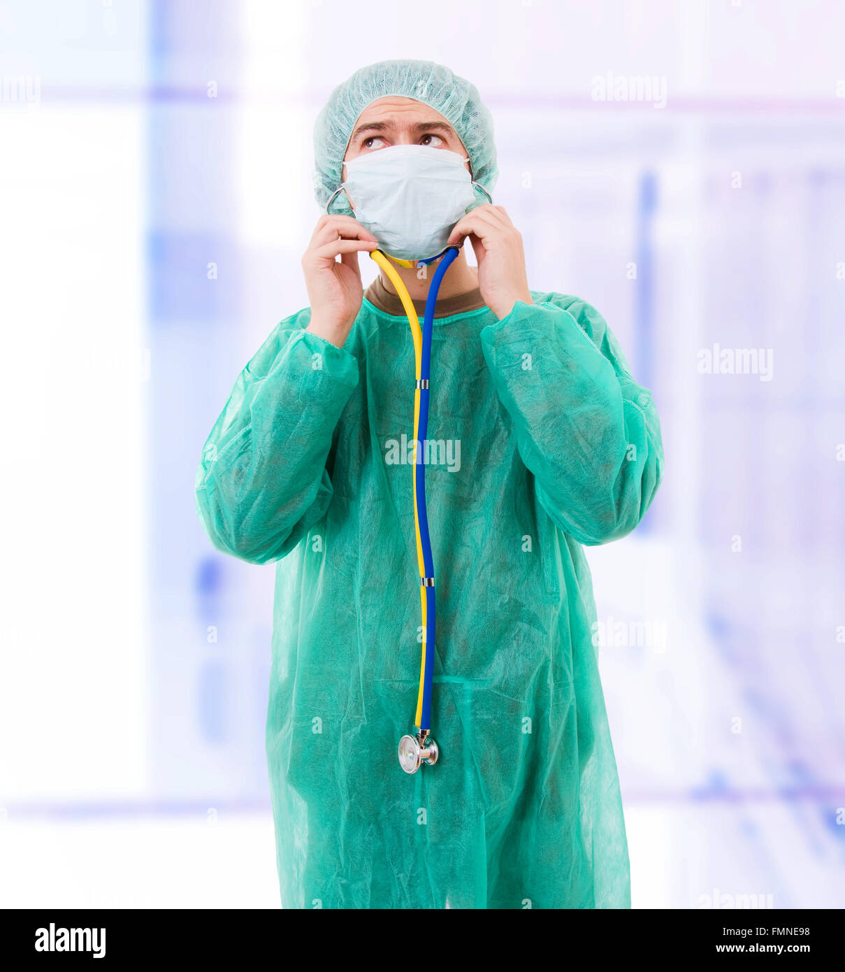 Male surgeon in scrubs uniform at the hospital Stock Photo - Alamy