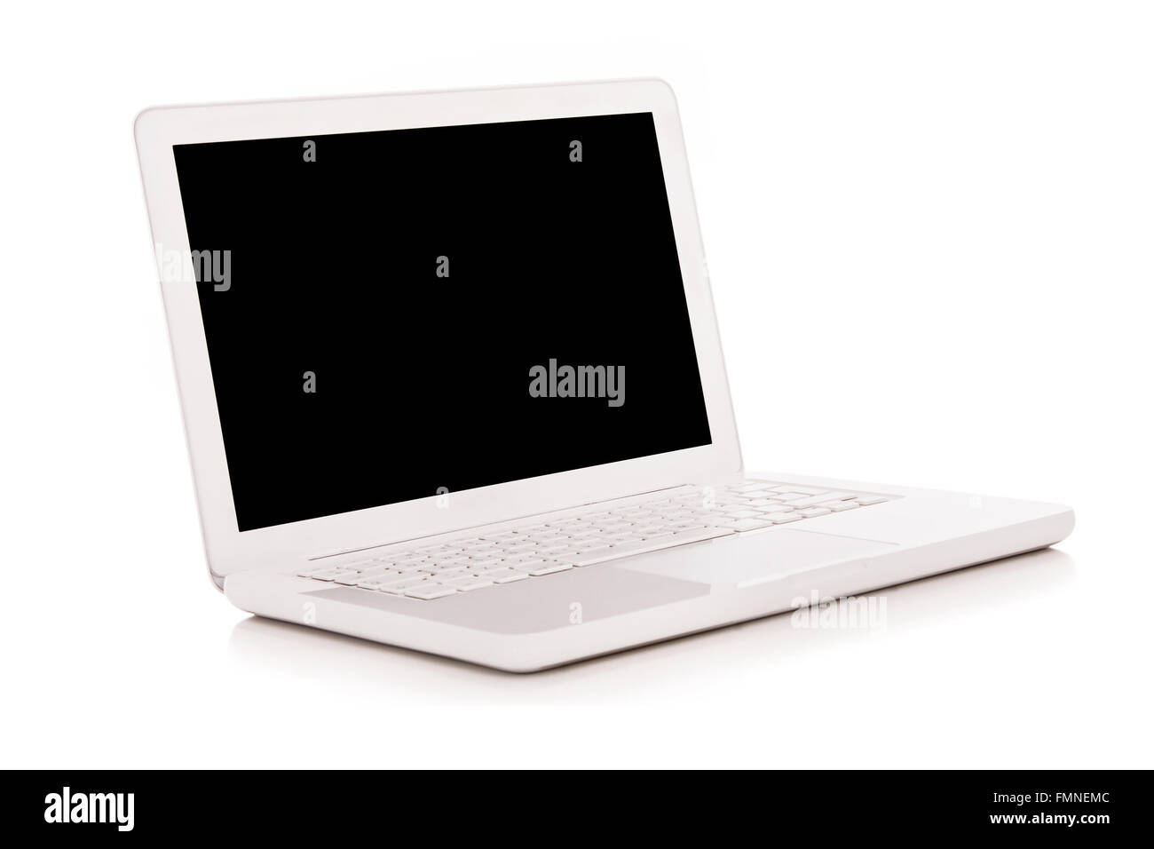 Laptop isolated on white Stock Photo - Alamy