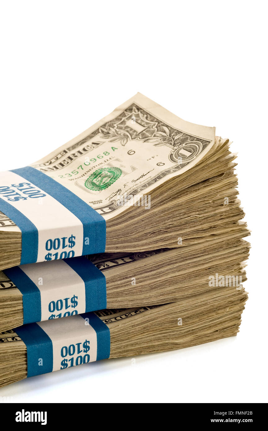 Bundles of one dollar bills hi-res stock photography and images - Alamy