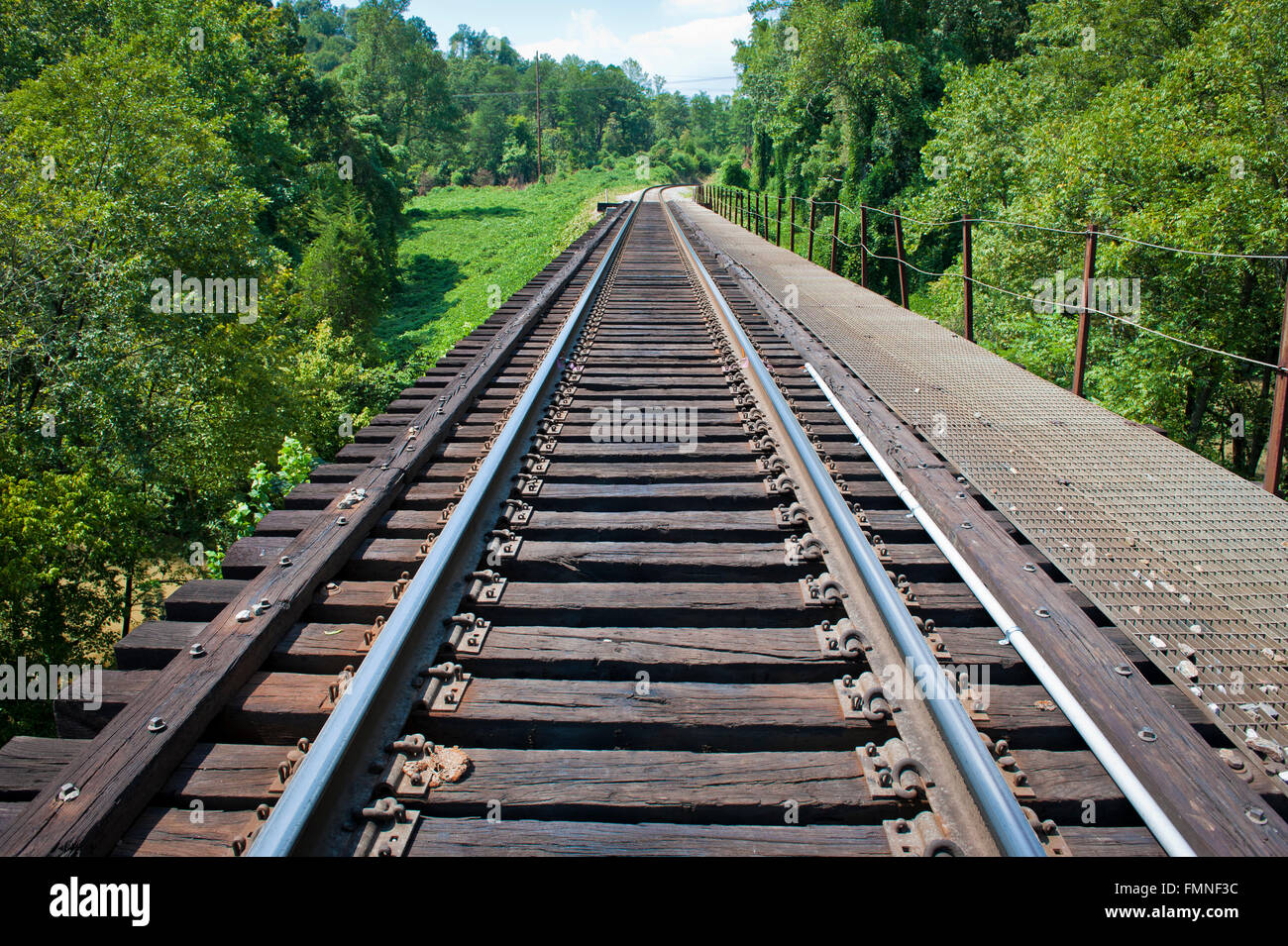 Train Tracks Through Rural Tennessee Stock Photo - Alamy