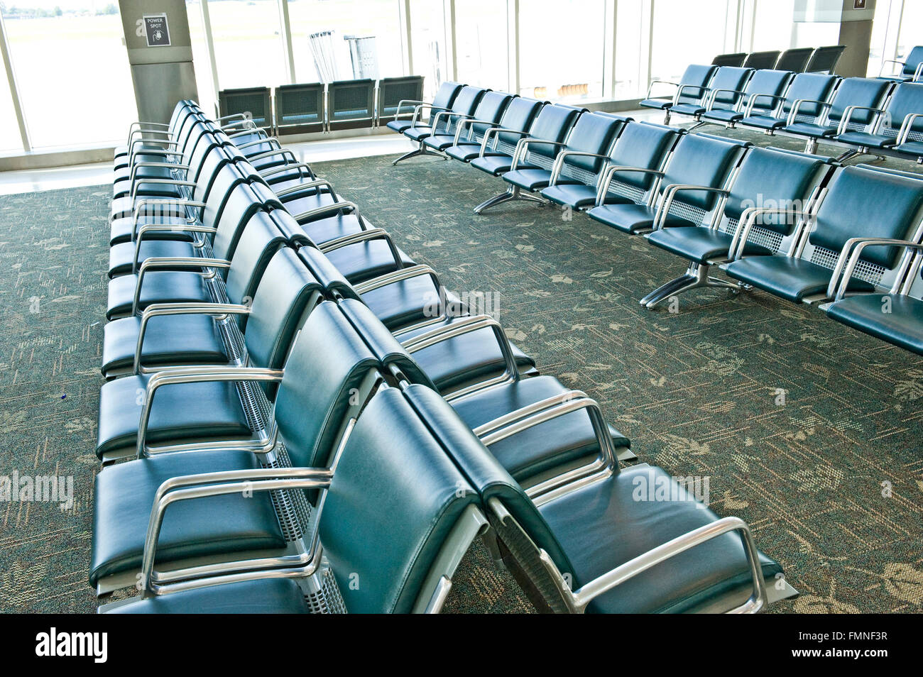 Vacant Airport Seating Area Stock Photo - Alamy