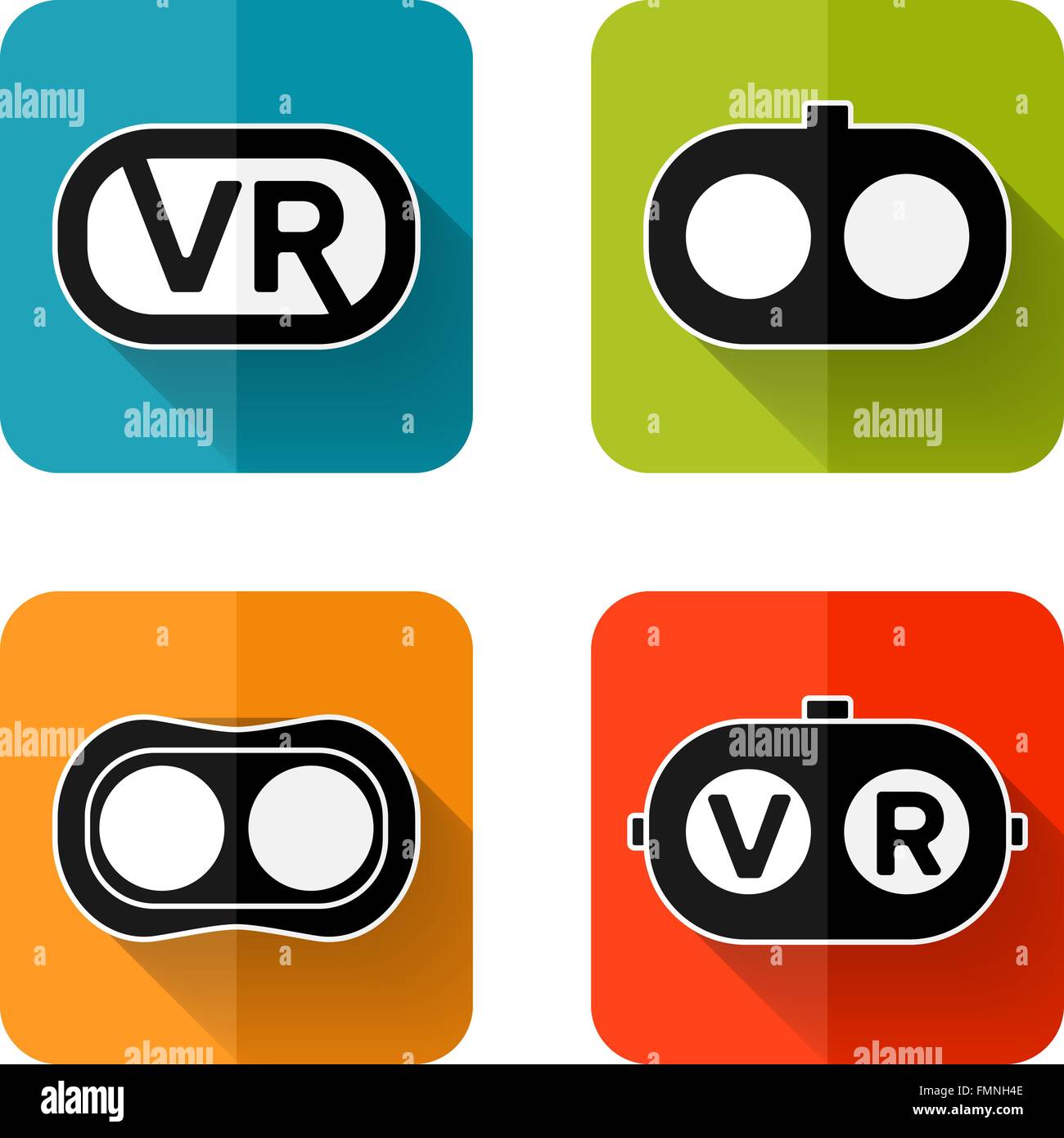 Set icons of virtual reality Stock Vector Image & Art - Alamy