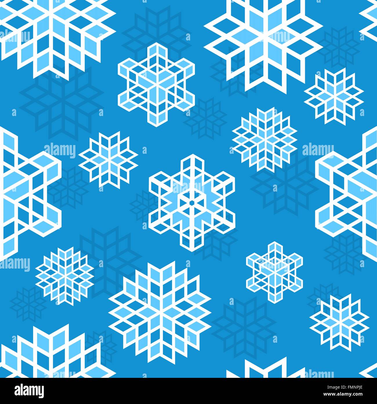 Seamless abstract snowflake background Stock Vector Images - Alamy