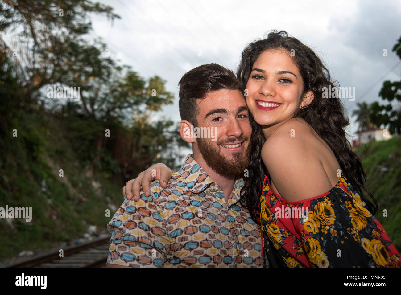 A happy Latin couple Stock Photo - Alamy